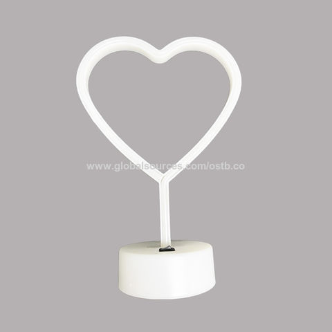 China Led Brightness Flash Battery Placement Neon Light With Holder ...