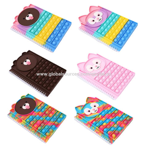 China Decompression notebook Silicone bubble cover Spiral notebook ...