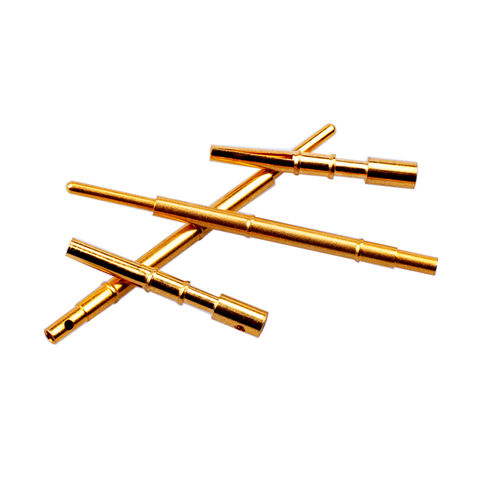 China Hardware socket pins PCB thimble brass gold plated Precision CNC ...