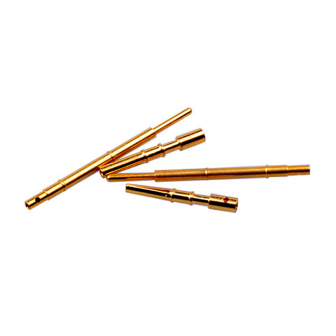 China Hardware socket pins PCB thimble brass gold plated Precision CNC ...