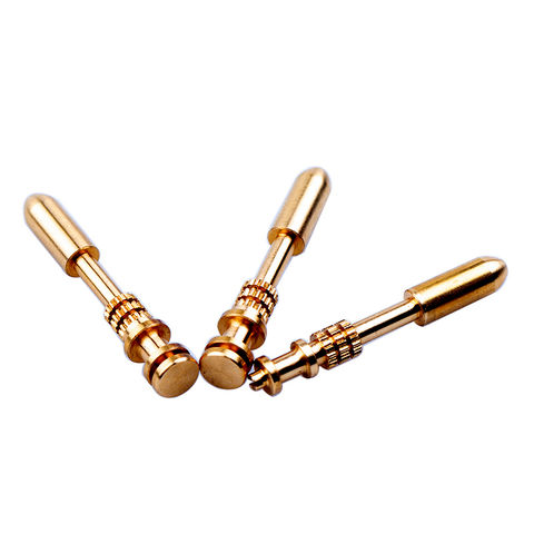 China Hardware socket pins PCB thimble brass gold plated Precision CNC ...