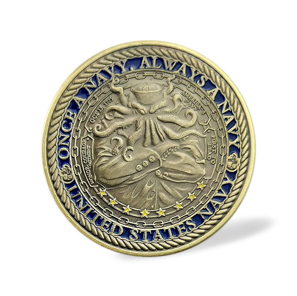 China U.S. Navy Big Octopus Challenge Coin For Decoration and Gift on ...