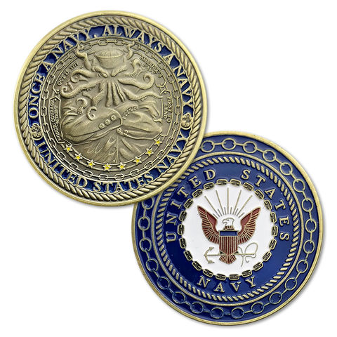 China U.S. Navy Big Octopus Challenge Coin For Decoration and Gift on ...