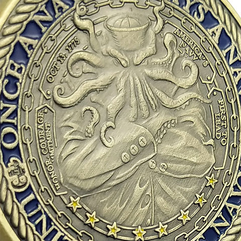 China U.S. Navy Big Octopus Challenge Coin For Decoration and Gift on ...