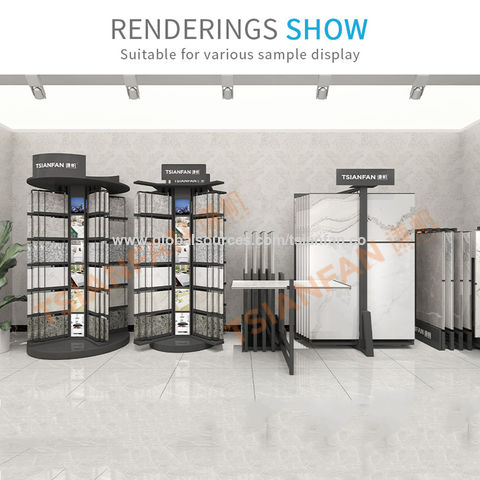 China Quartz Display Rack Floor Stand Tower Page Turning Showroom Floor ...