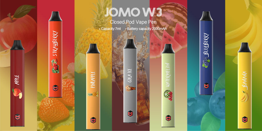 New Arrival Jomo W3 Max 2000 Puffs Disposable Vape Pen Pod Device Pre ...