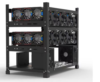 China 12 GPU Steel rig frame Stackable Open Air Computer Rig Frame ...