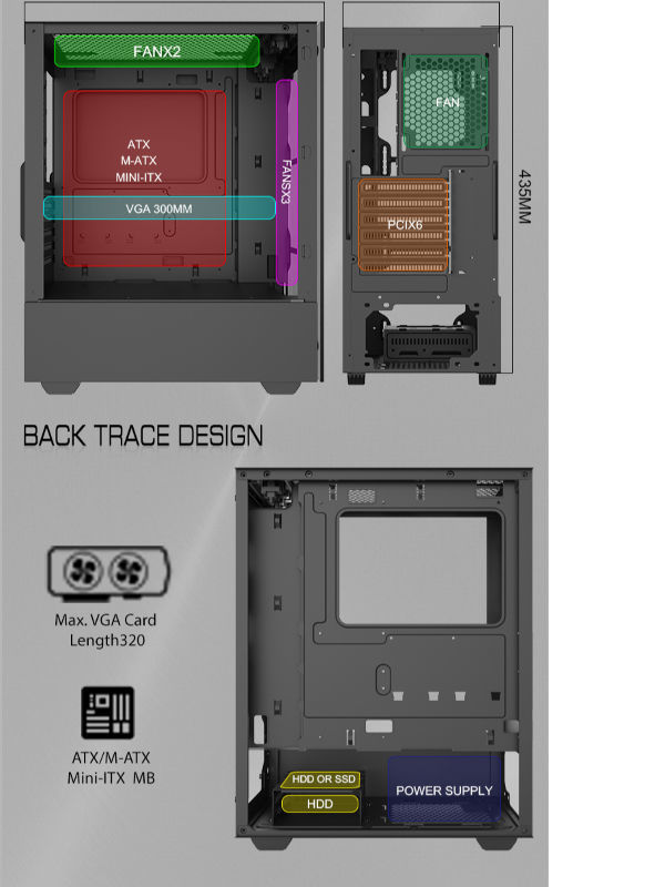 China Cpu case gaming Game anime custom diy acrylic panel with lcd fan ...
