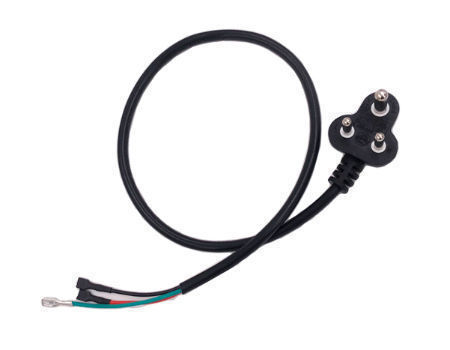 China ISI approved 6A Indian power cord end with terminal rings on ...
