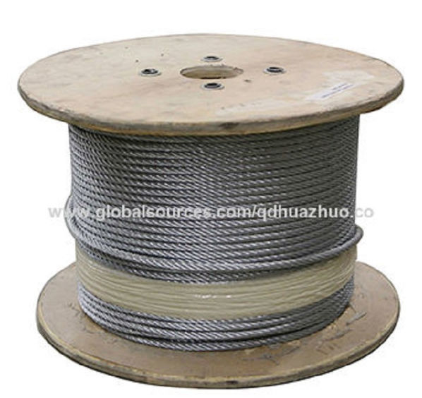 China Ungalvanized steel wire rope 6x37 structure , steel core , A2 ...