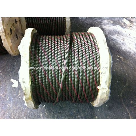 China Ungalvanized steel wire rope 6x37 structure , steel core , A2 ...