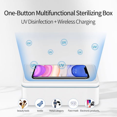 China Uv disinfection box mobile phone wireless charging sterilizing ...