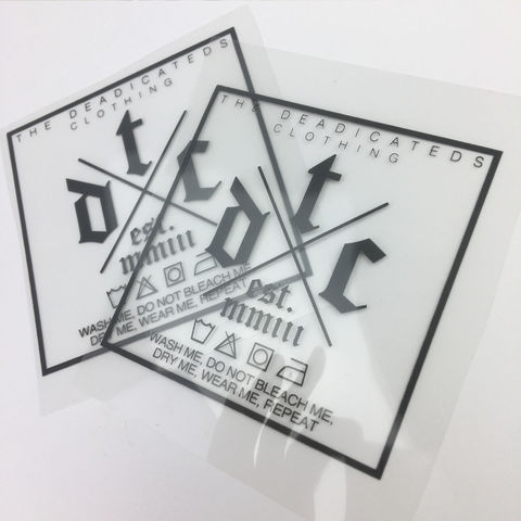 China Custom Heat Press main label or care label Washable heat transfer ...