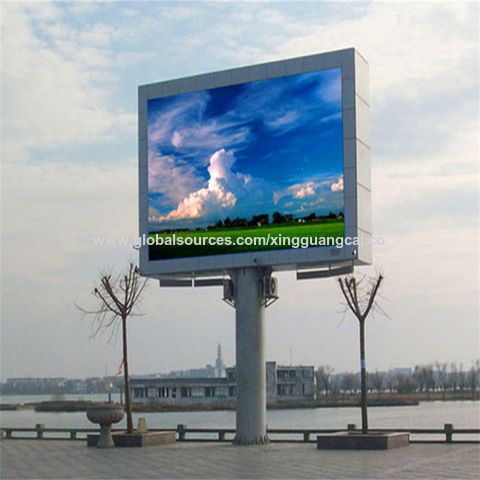 China Free standing led display outdoor P4 screen waterproof cabinet ...