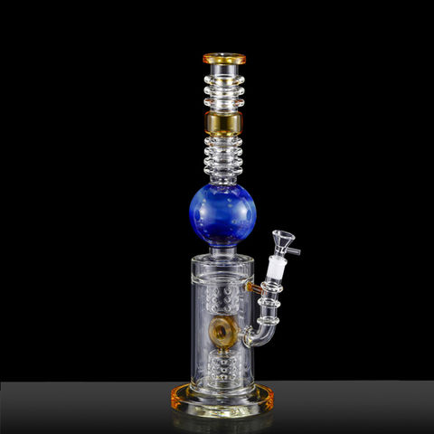 China 2021 New design Smoking water glass bong 16″ Swiss Donut Orb Perc ...
