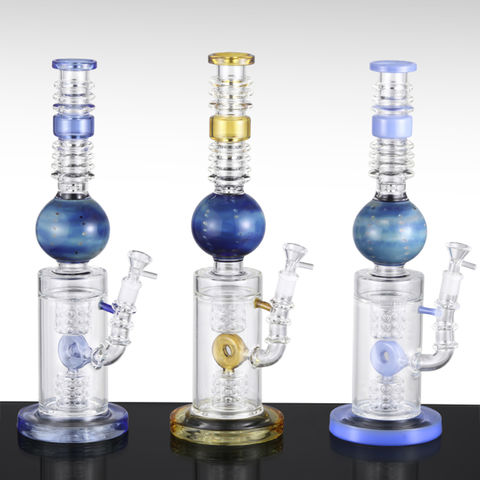 China 2021 New design Smoking water glass bong 16″ Swiss Donut Orb Perc ...