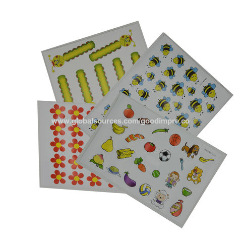 China Children early education color paper kids sticker customized on ...