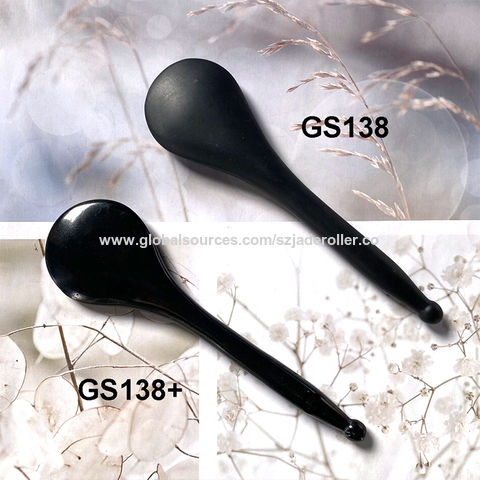China Chinese Traditional Bian Stone Gua Sha Spoon Black Gua Sha ...
