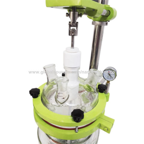 China 1L 2L 3L 5L double layer ex-proof jacketed mini glass reactor on ...
