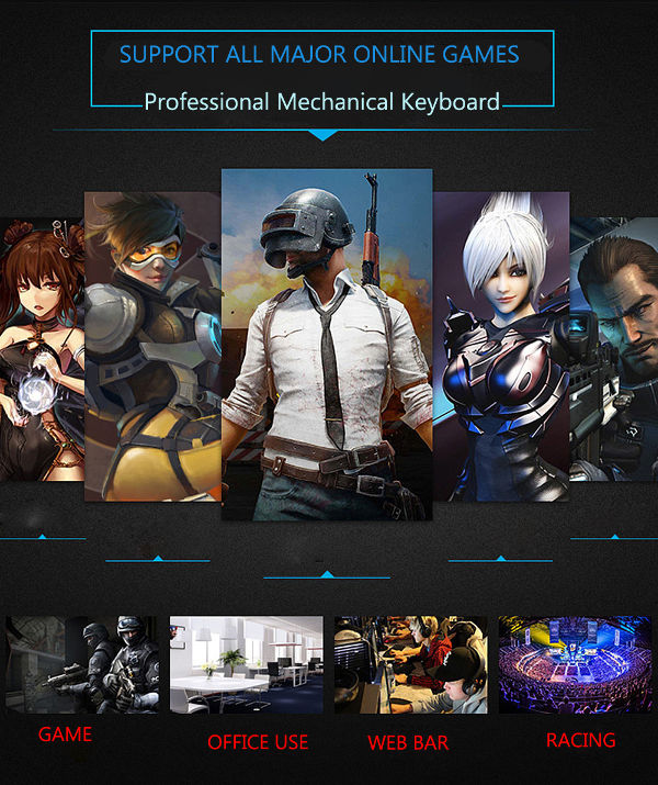 China Gaming Keyboard,For Gamer Use RGB Backlight Wired Cable Keyboard ...