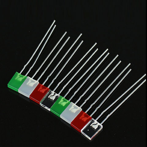 China 5mm through-hole LED diode of Square head, White,yellow,red,green ...