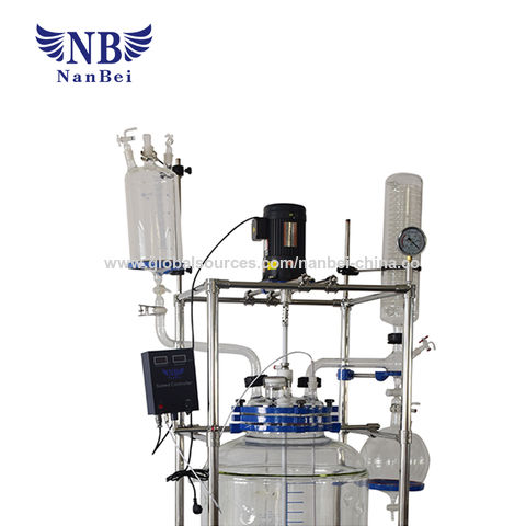 China Chemical pressure lab jacketed glass reaction vessel on Global ...