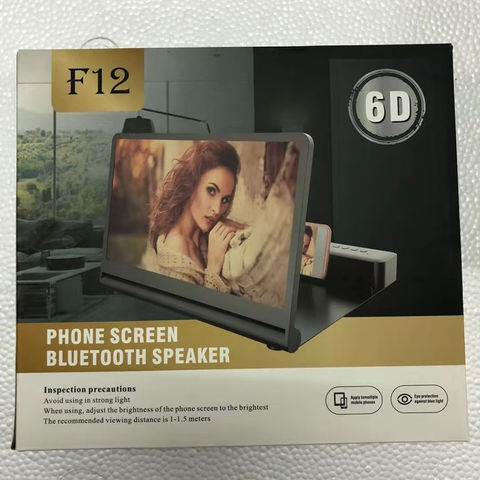 China F12 6D Bluetooth speaker Screen Magnifier Amplifier Mobile Phone ...