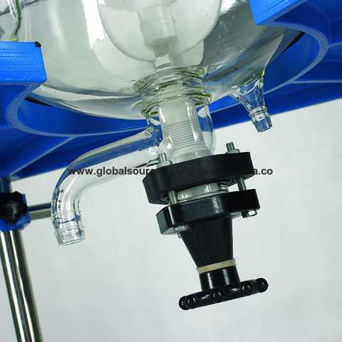 China 100L lab chemical reactor with double layer borosilicate pyrex ...