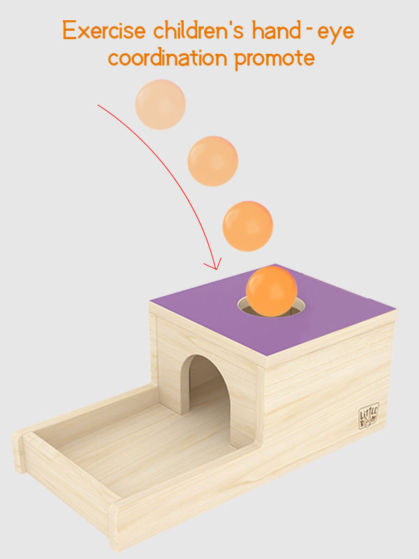 Object permanence box wooden atested baby toys ball training Montessori ...