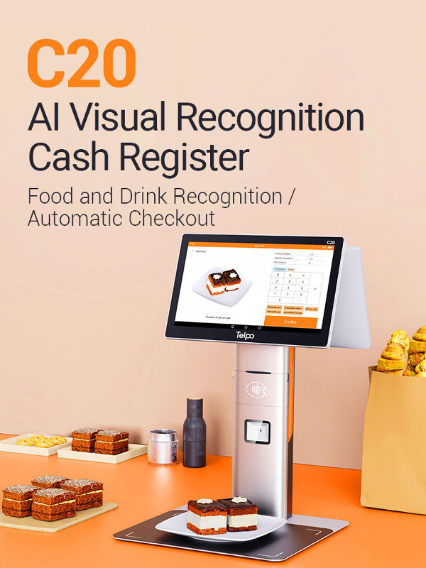 C20 food recognition AI register pos machine android with QR code ...