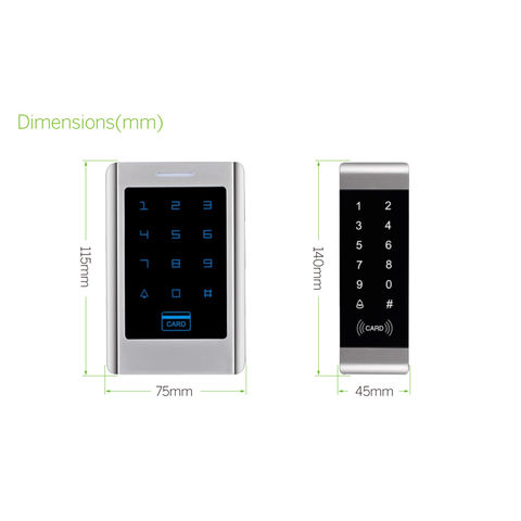 China Touch Screen RFID Standalone Access Control Keypad With Digital ...
