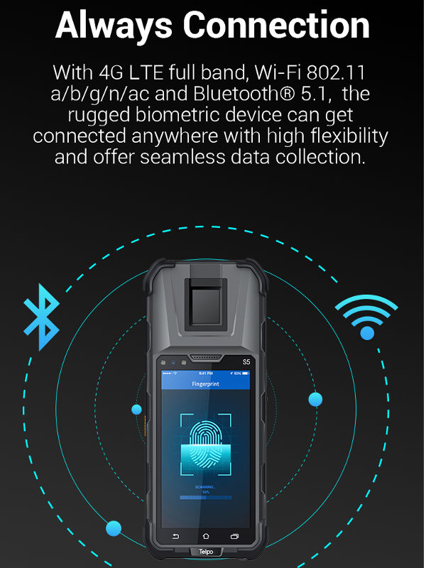China IP65 rugged handheld terminal S5 wireless android 9 barcode ...