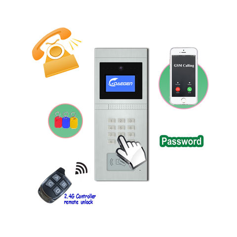 China Wireless 4G Intercom System fro Building GSM Doorphone video ...