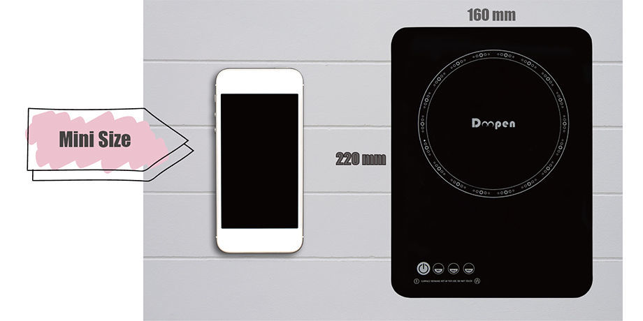 China B5 Size Portable Mini Induction Hob in Black 1 Element Including ...