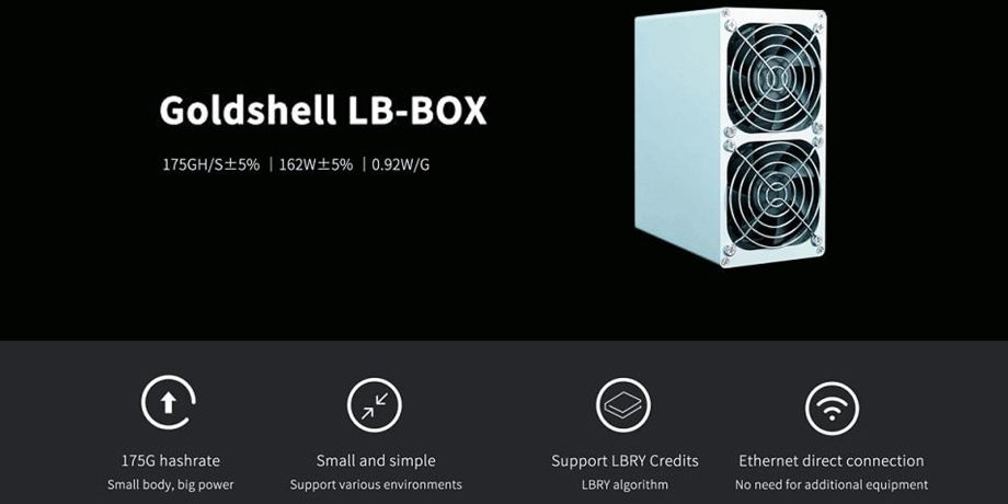 Goldshell LB-BOX 175GH/S LBC miner Low noise Small&simple Home Mining ...