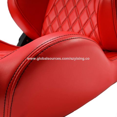 China Universal Pair of Red PVC Leather Red Stitch With Double Slider ...