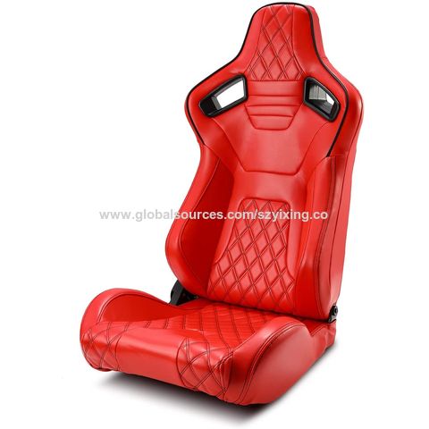 China Universal Pair of Red PVC Leather Red Stitch With Double Slider ...