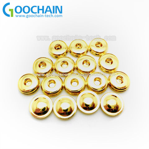 China ECG EKG conductive button, button electrode, gold-plated ...