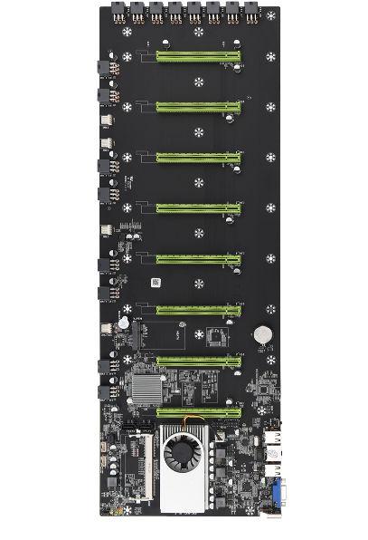 China Riserless mining rig Motherboard 8 gpu miner mainboard Ethereum ...