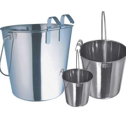 India Stainless steel pail bucket with hook for house hold use with ...