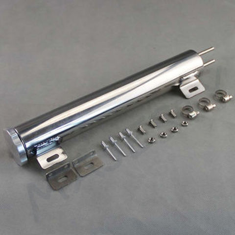 China 2x13" Polished Stainless Steel 18oz Radiator Overflow Tank ...