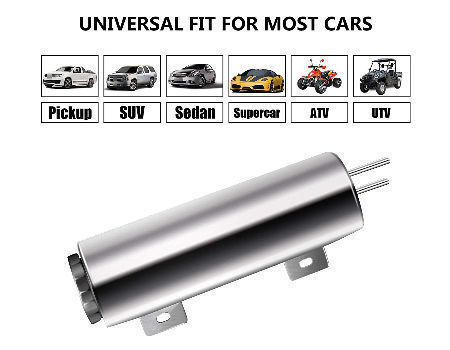 China 2x13" Polished Stainless Steel 18oz Radiator Overflow Tank ...