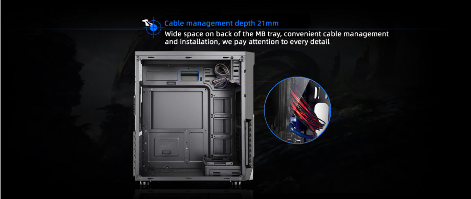 China SAMA entry level gaming case new ATX case Handle computer cases ...