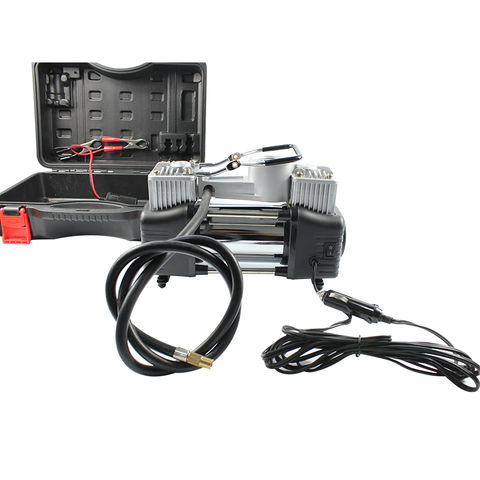 China 2 Cylinders 12v Mini Air Compressor With Tool Box Car Tire ...