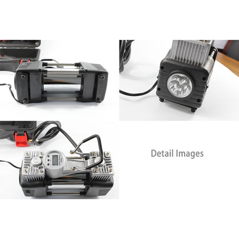 China 2 Cylinders 12v Mini Air Compressor With Tool Box Car Tire ...