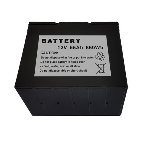 China 660Wh 12V 55Ah LiFePO4 Lithium-ion Battery for UPS Solar Systems ...
