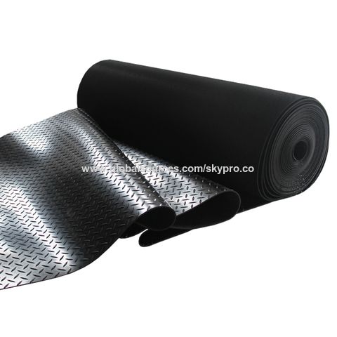 China Hot Sale Anti Slip 3MM Flat Black Color Diamond Tread Rubber ...
