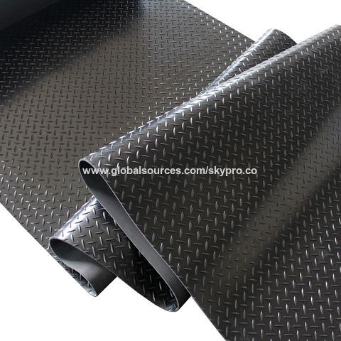 China Hot Sale Anti Slip 3MM Flat Black Color Diamond Tread Rubber ...