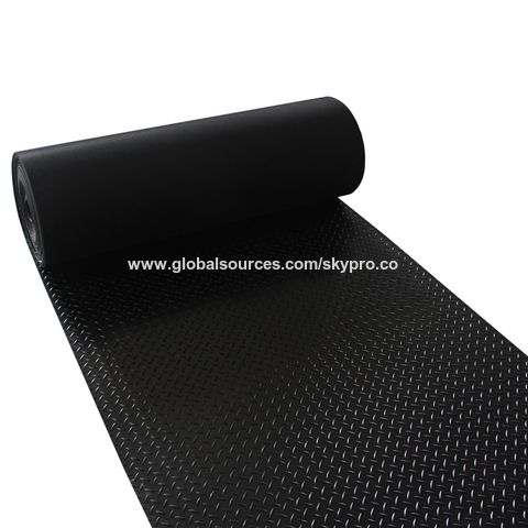 China Hot Sale Anti Slip 3MM Flat Black Color Diamond Tread Rubber ...