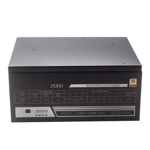 China 2000w Modular Silent PSU 2000W MAX Power Output Mining Power ...